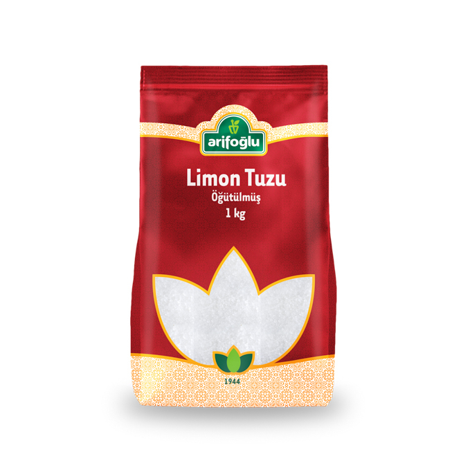 Arifoğlu Limon Tuzu 1 Kg x 12 Ad - Doğal Koruyucu ve Lezzet - Bonservis